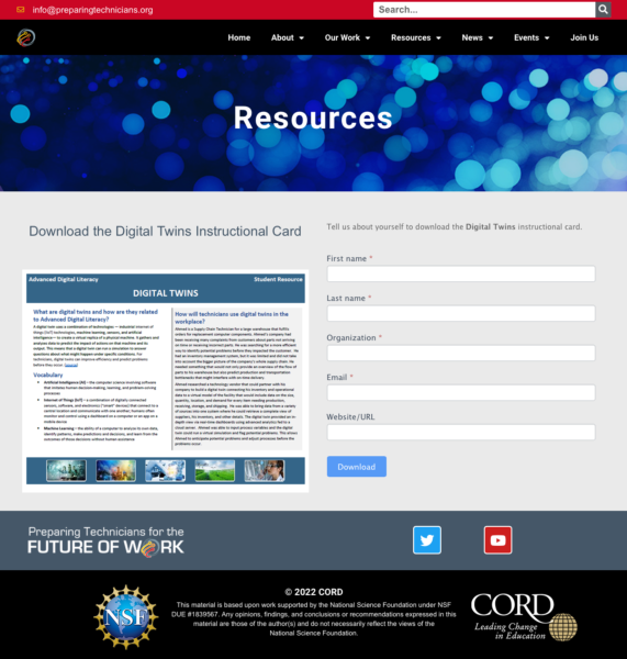 ATE Central - Digital Twins Activity Card