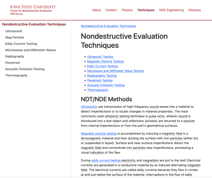 ATE Central - Nondestructive Evaluation Techniques