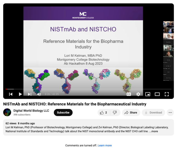 ATE Central - NISTmAb and NISTCHO: Reference Materials for the Biopharmaceutical Industry
